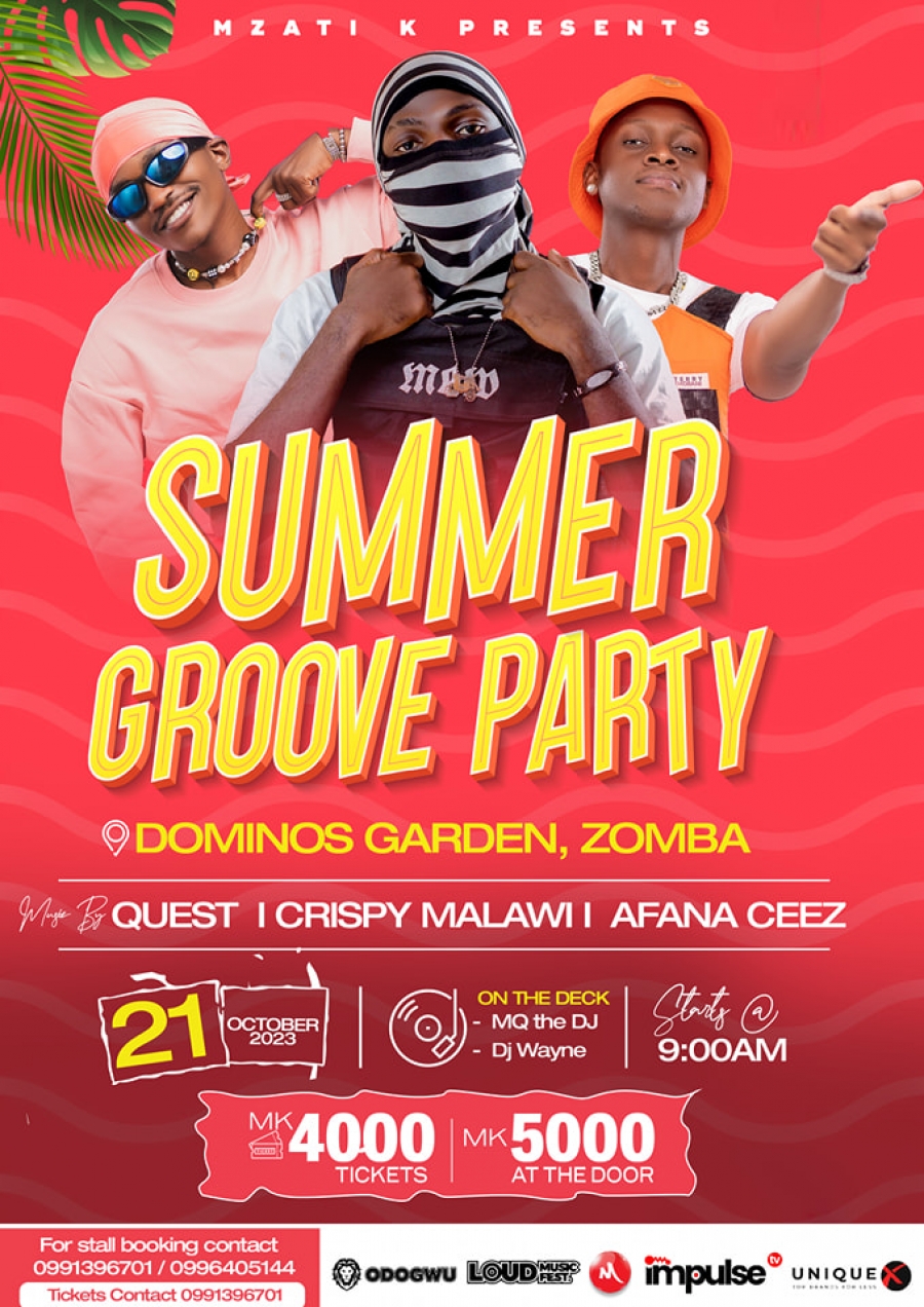 Summer groove party - MalawiEvents.com