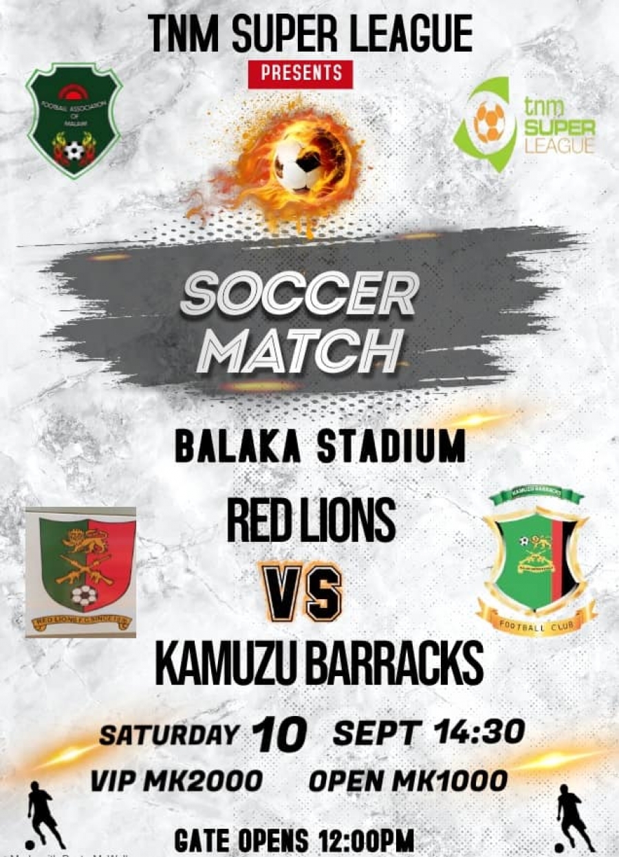 Red lions vs kamuzu barracks - MalawiEvents.com